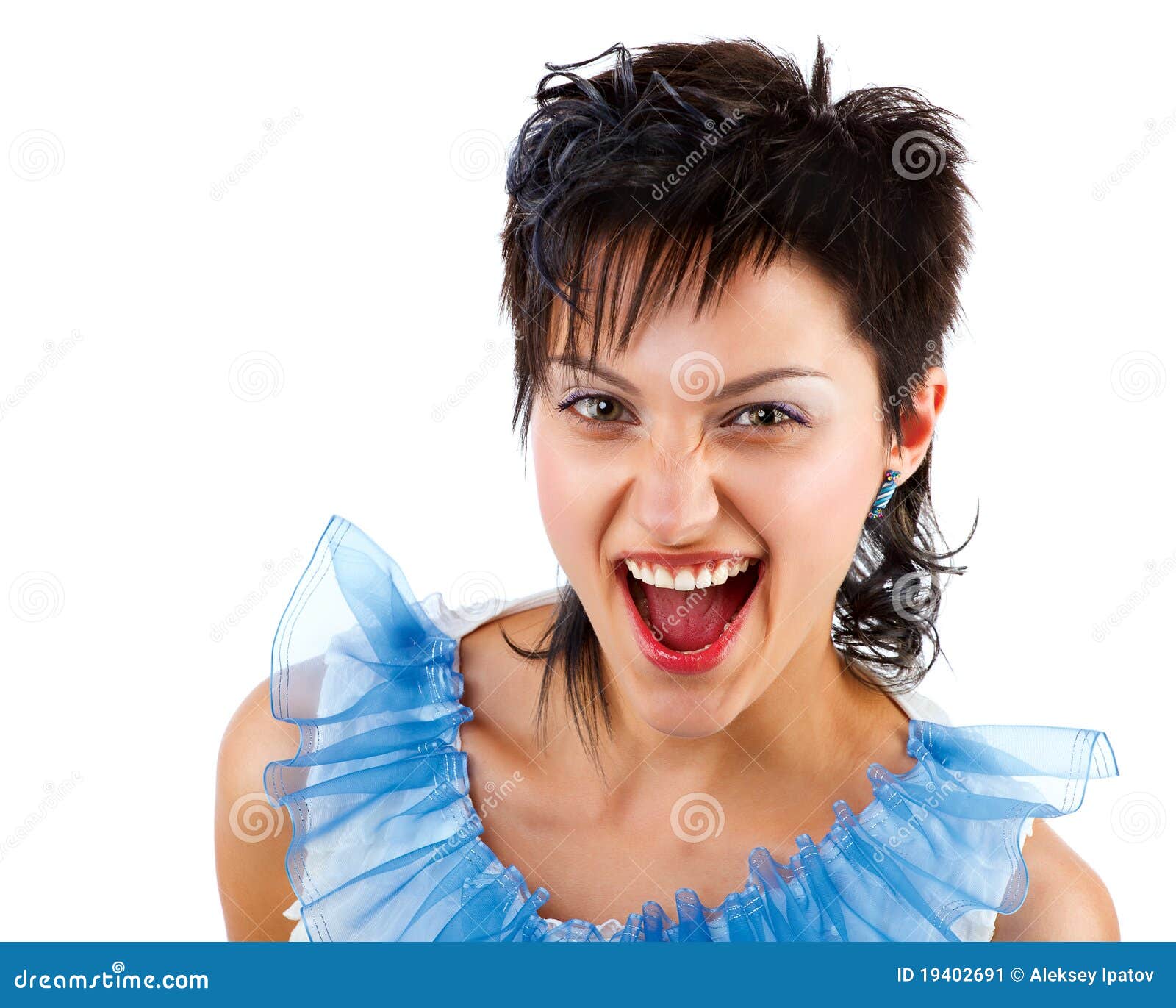 Portrait of an Excited Young Lady Stock Image - Image of isolated ...