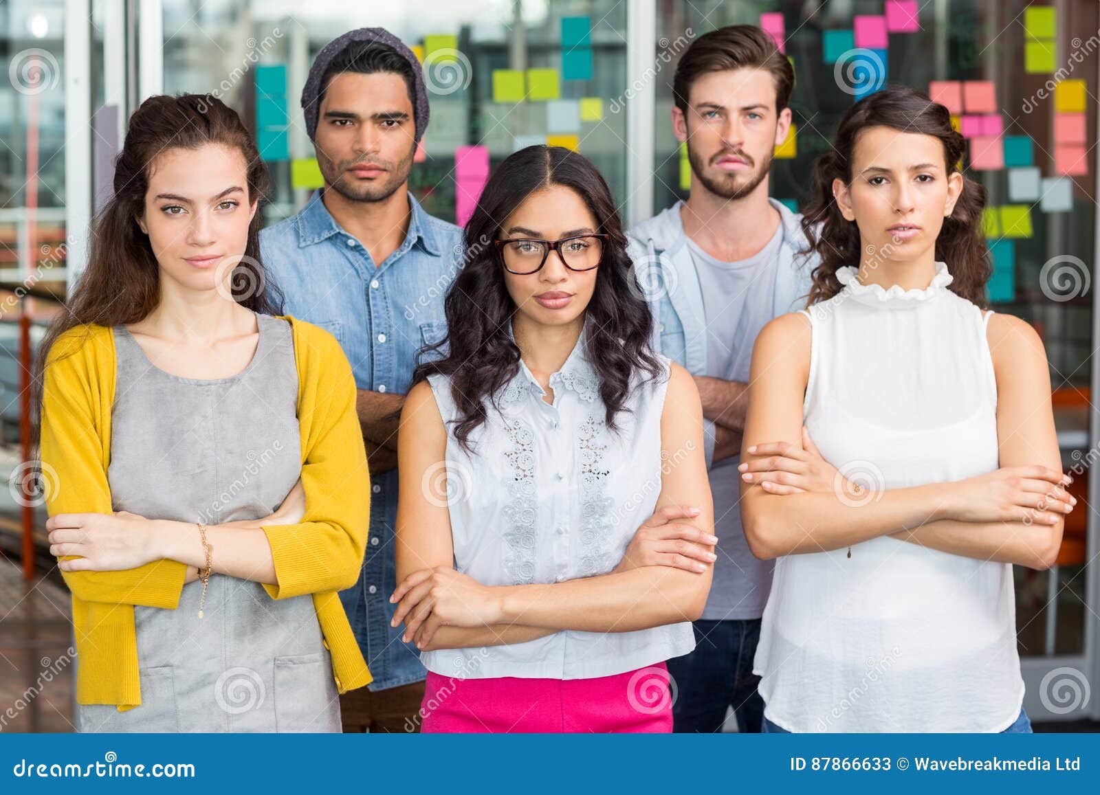 Portrait of Executives Standing with Arms Crossed Stock Image - Image ...