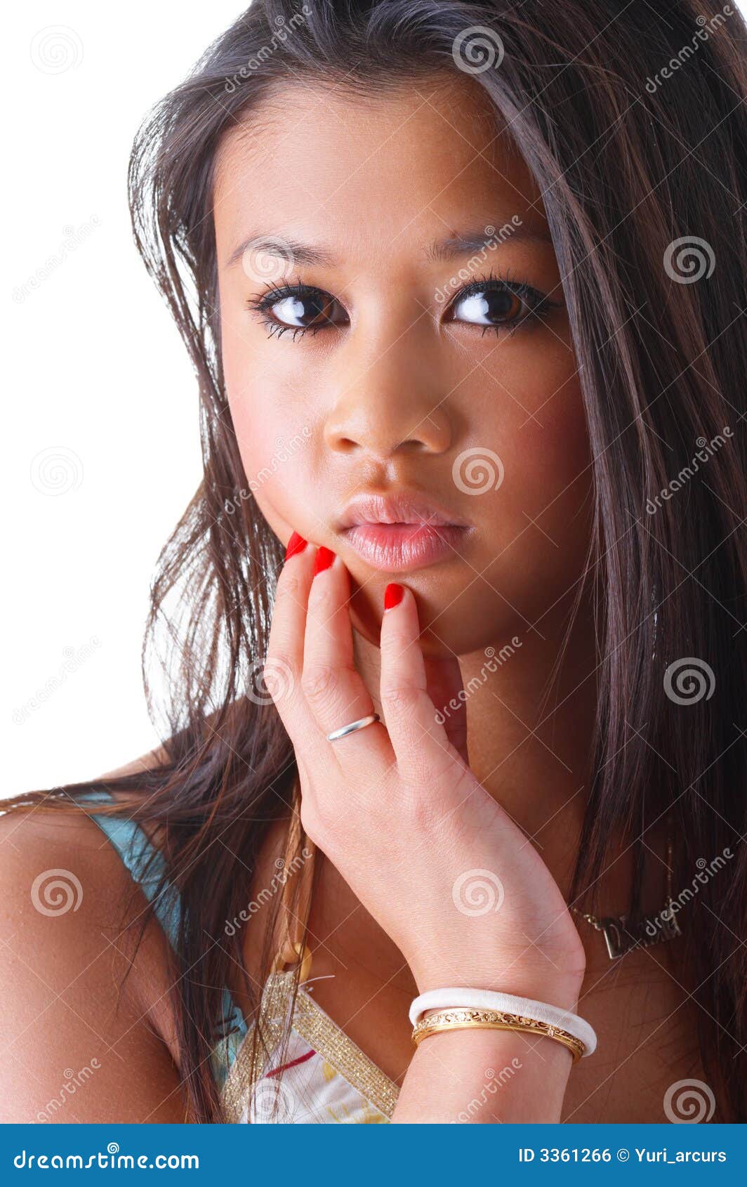 Portrait of an exotic girl stock photo. Image of glamour - 3361266