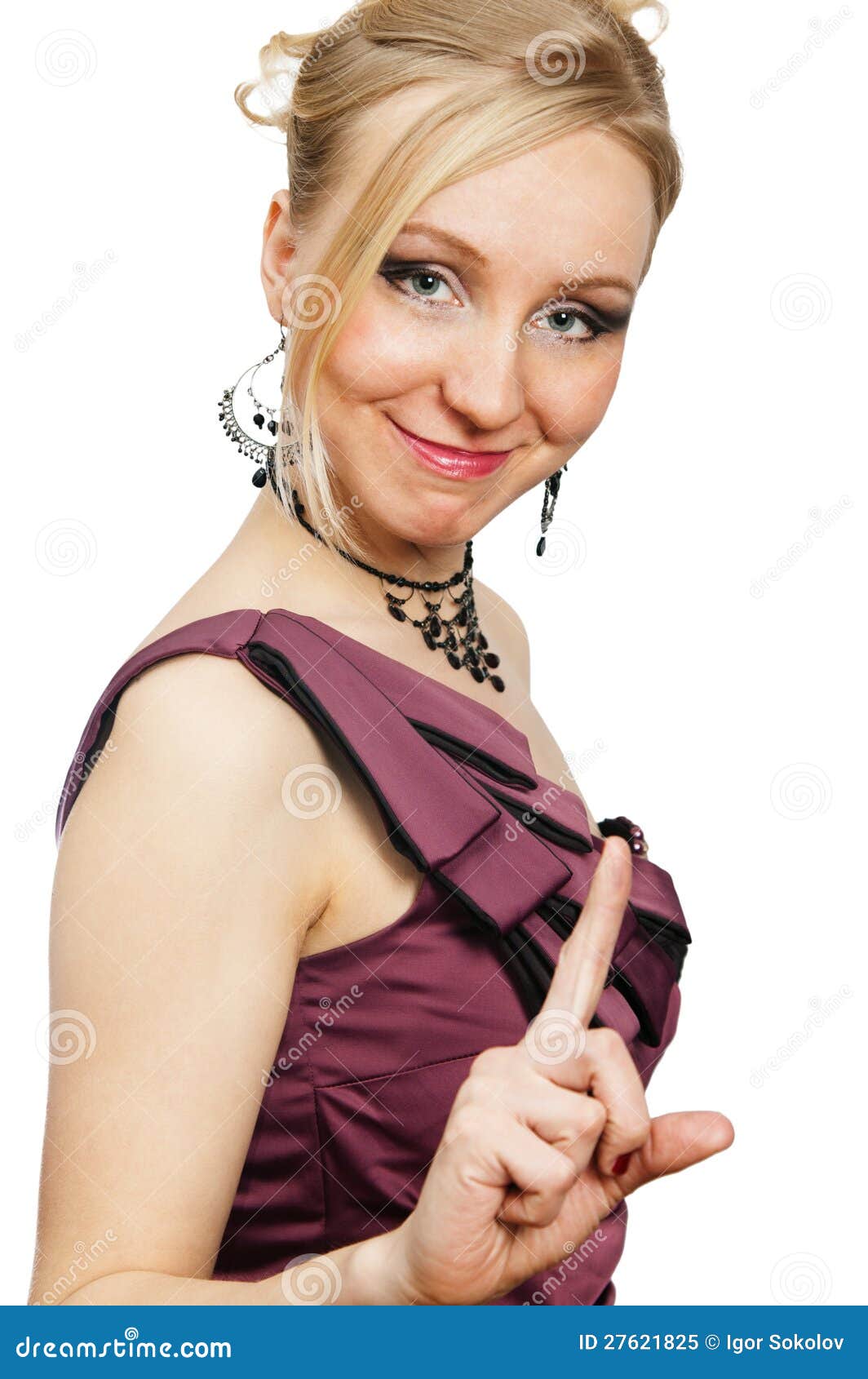 Portrait of Expressive Female Stock Image - Image of color, fashion ...