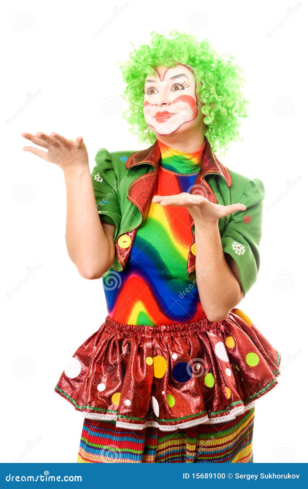 Portrait of Expressive Female Clown Stock Photo - Image of party ...
