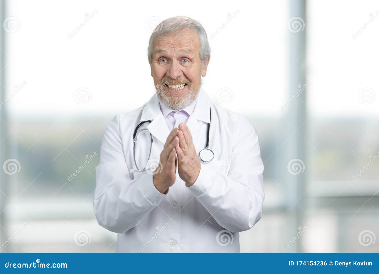 Portrait of Expressive Old Doctor Gesturing. Stock Photo - Image of ...