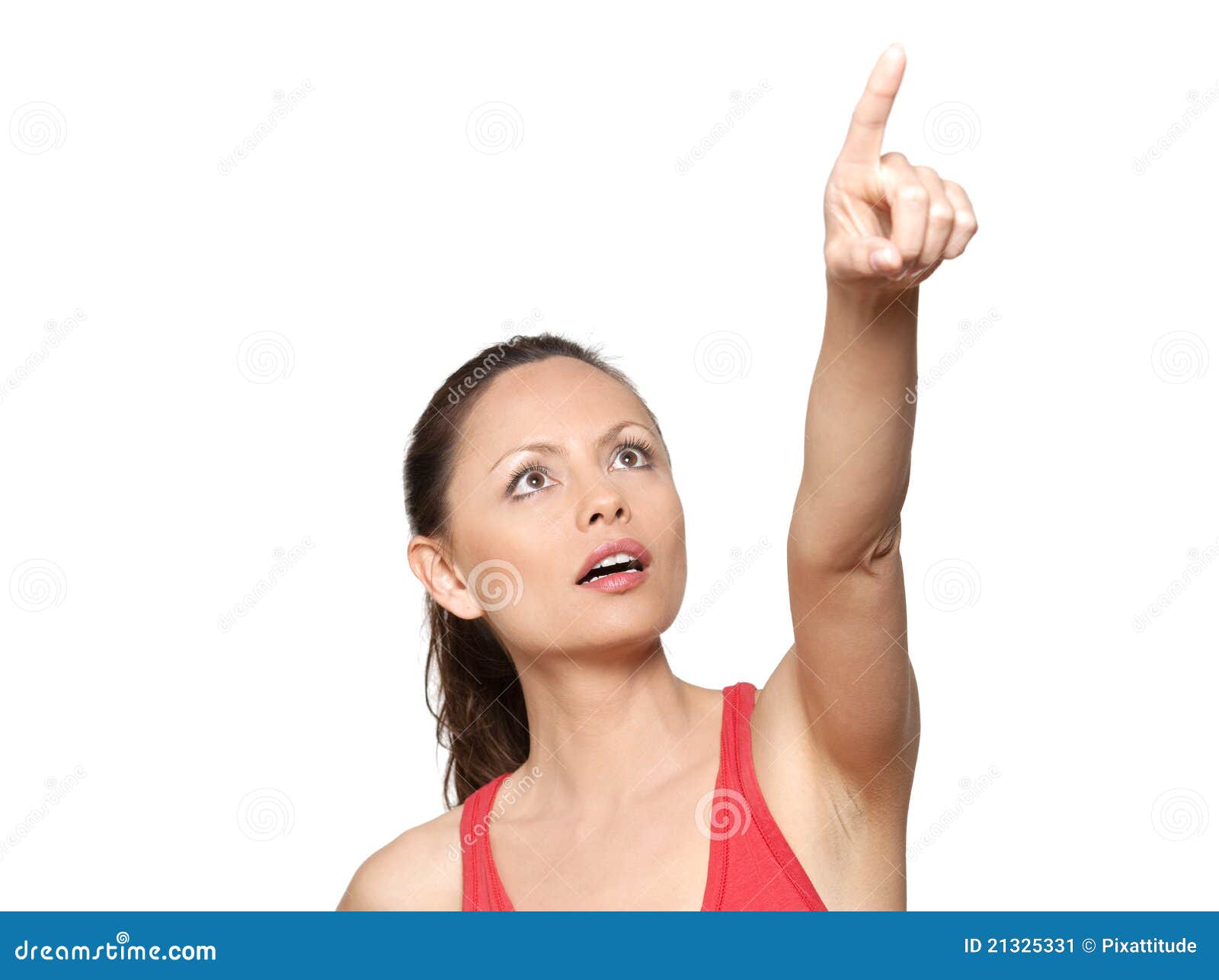 Surprised Girl Pointing