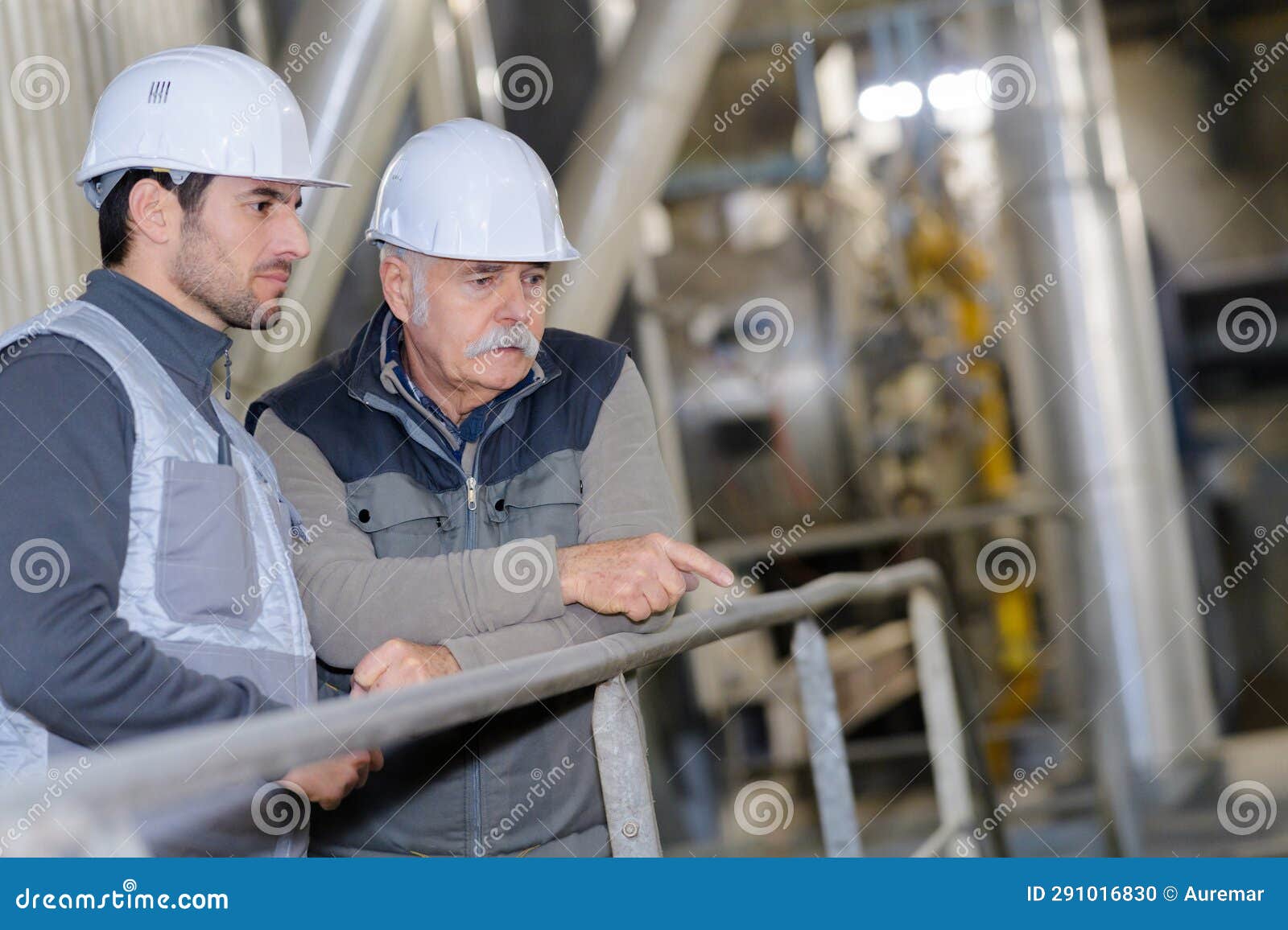Portrait Factory Engineers Talking Stock Photo - Image of product, roll ...