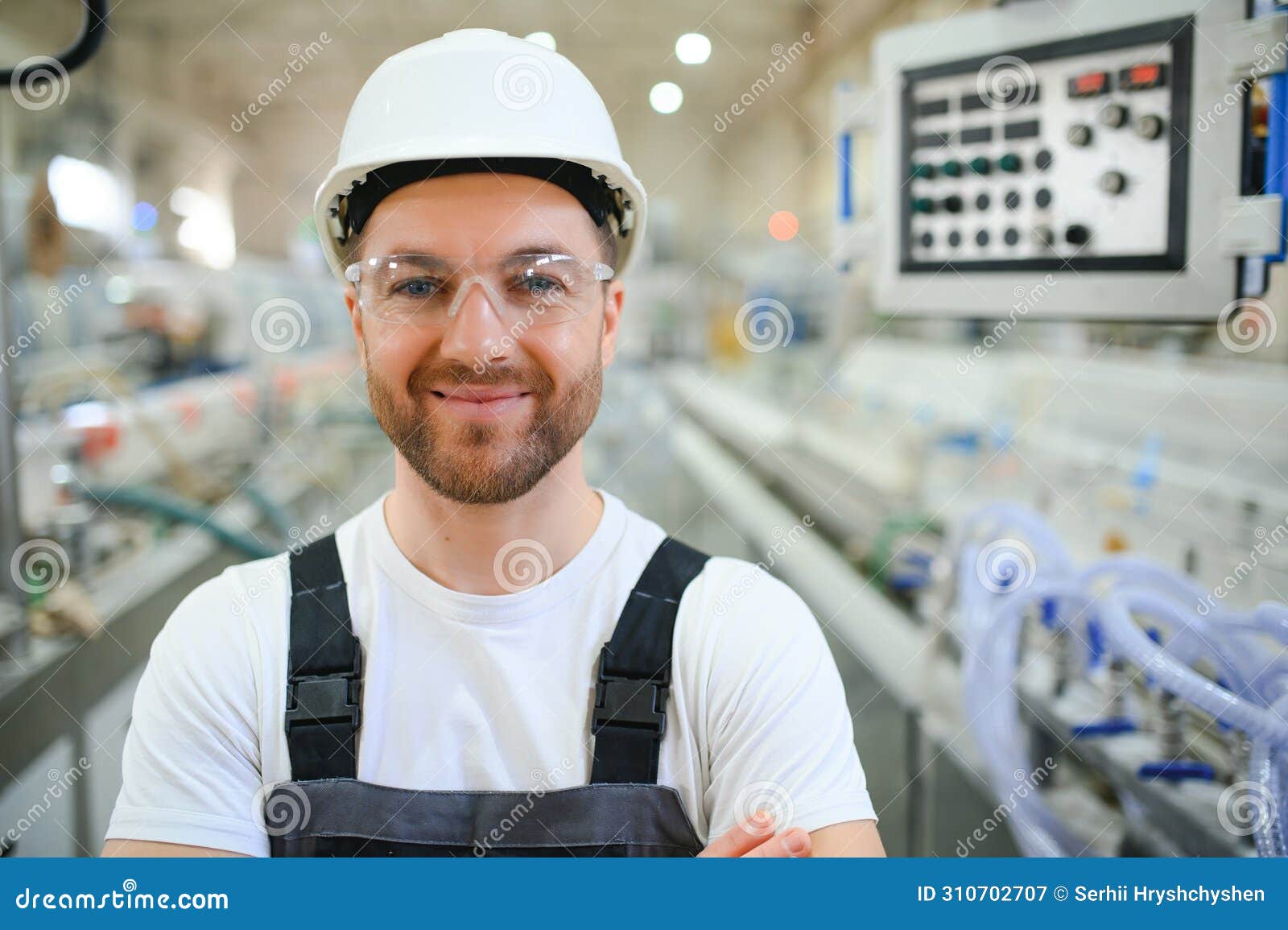 Portrait of Factory Worker. Young Handsome Factory Worker Stock Image ... Portrait of Factory Worker. Young Handsome Factory Worker Stock Image ...