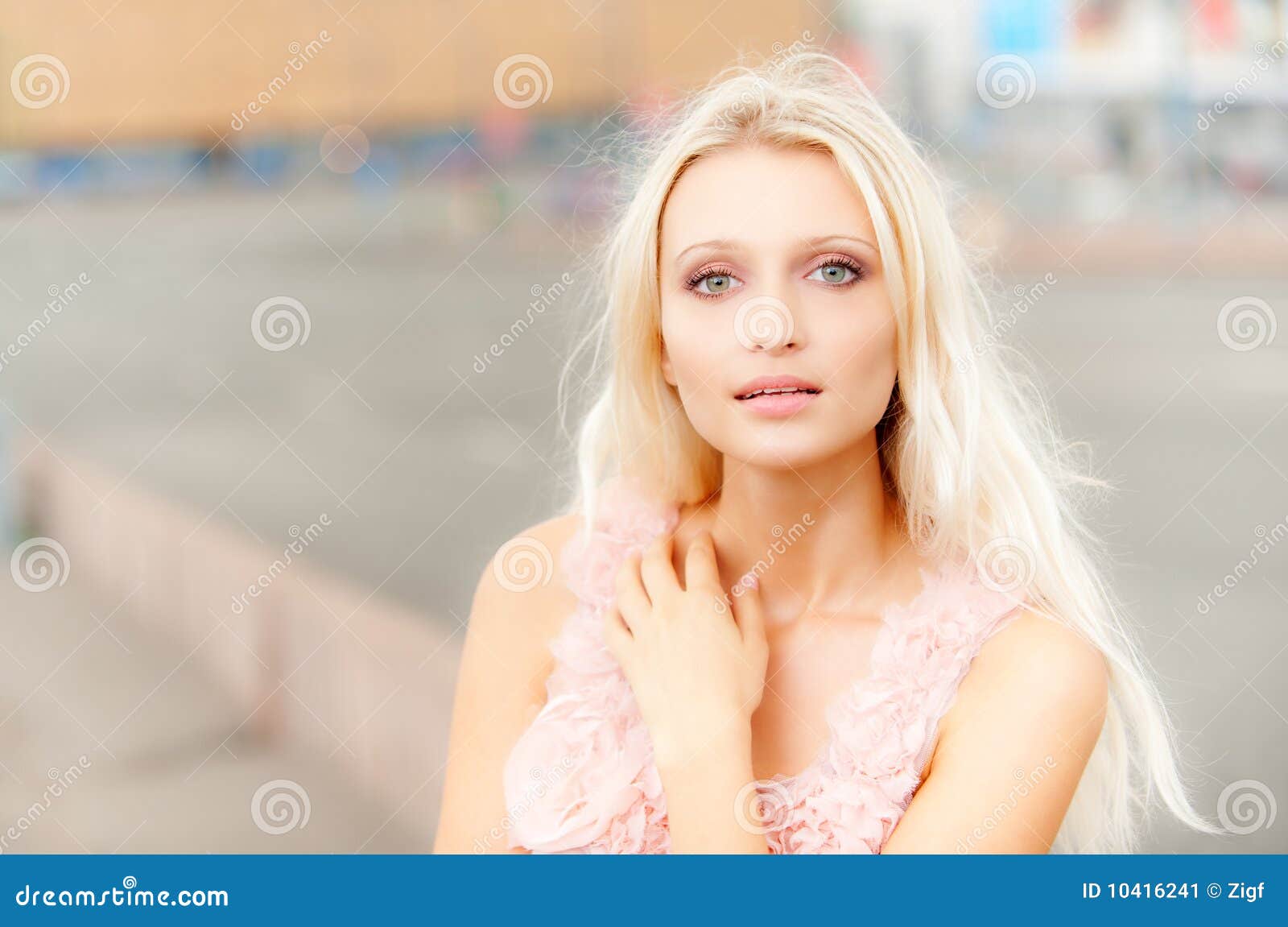 Portrait of Fair-haired Girl Stock Image - Image of adolescence ...