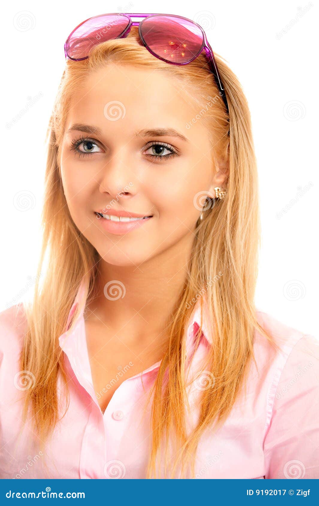 Portrait of Fair-haired Girl Stock Image - Image of elegance, blond ...