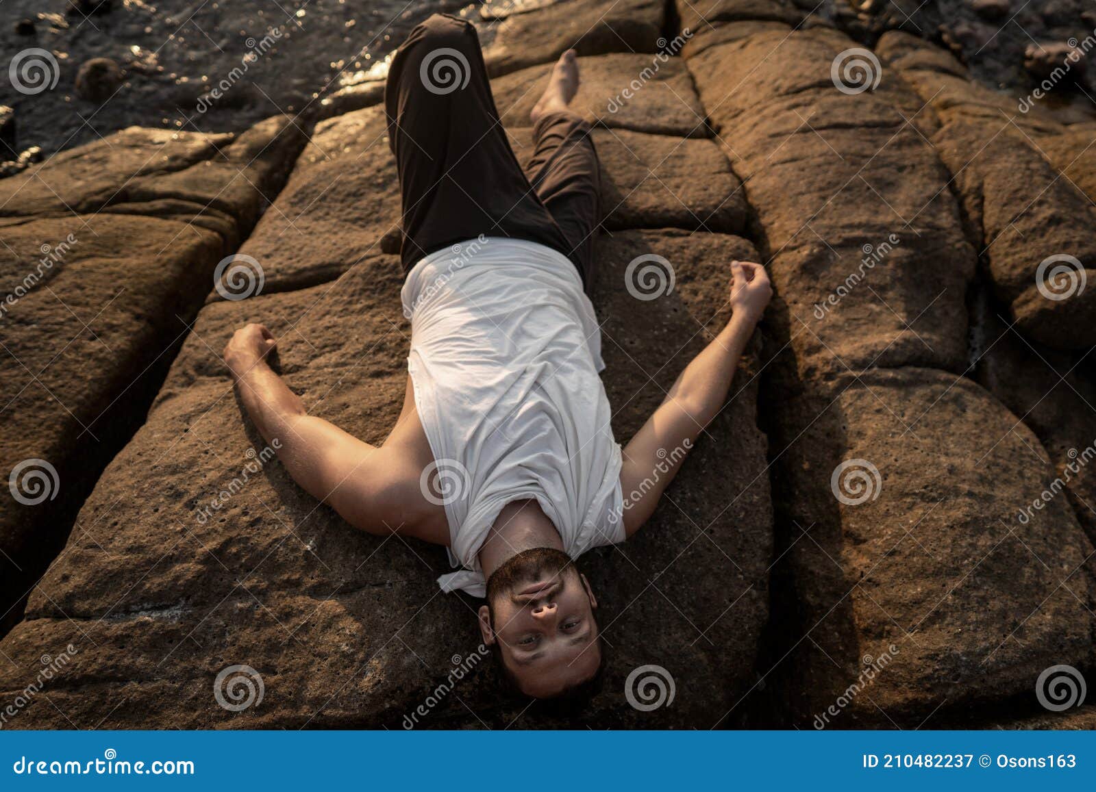 Fashion Guy on the Beach at Sunset Stock Image - Image of beauty ...