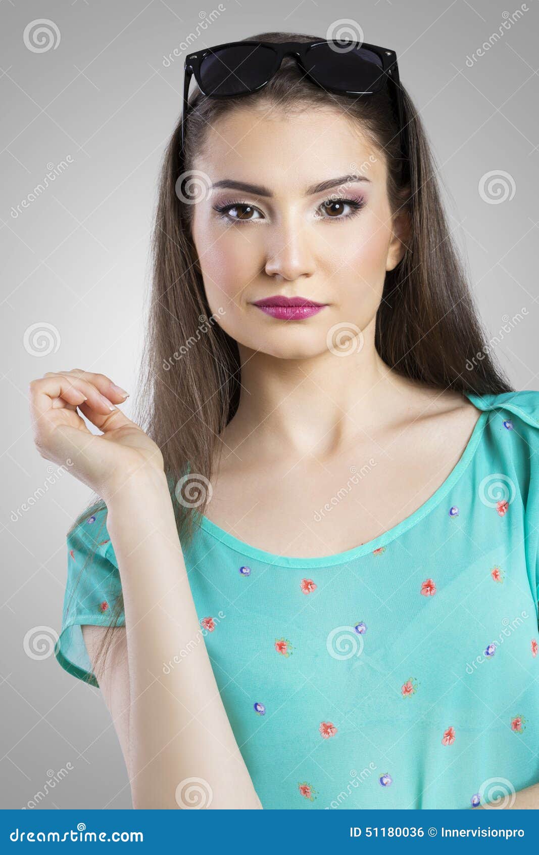 Portrait of Fashion Model with Sunglasses Stock Photo - Image of posing ...