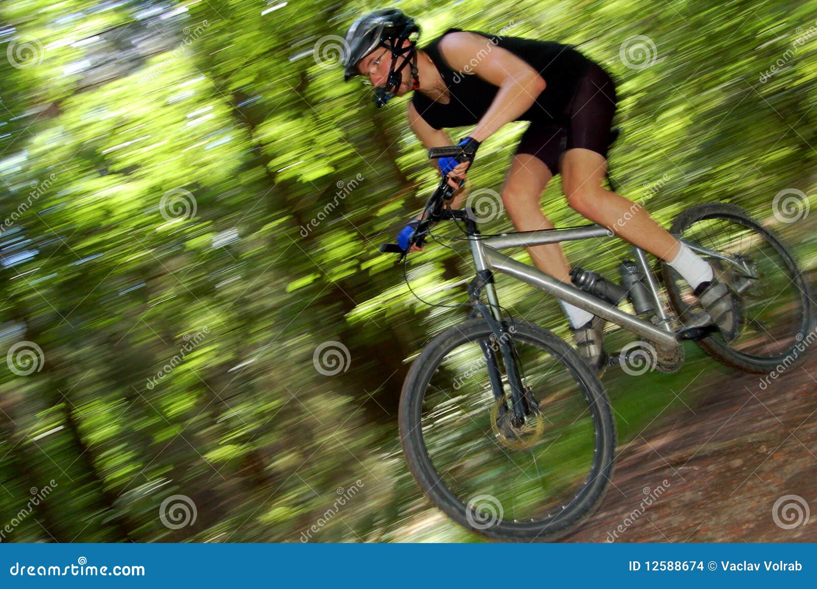 Portrait of Fast Moving Cyclist Stock Photo - Image of outdoor, contour ...