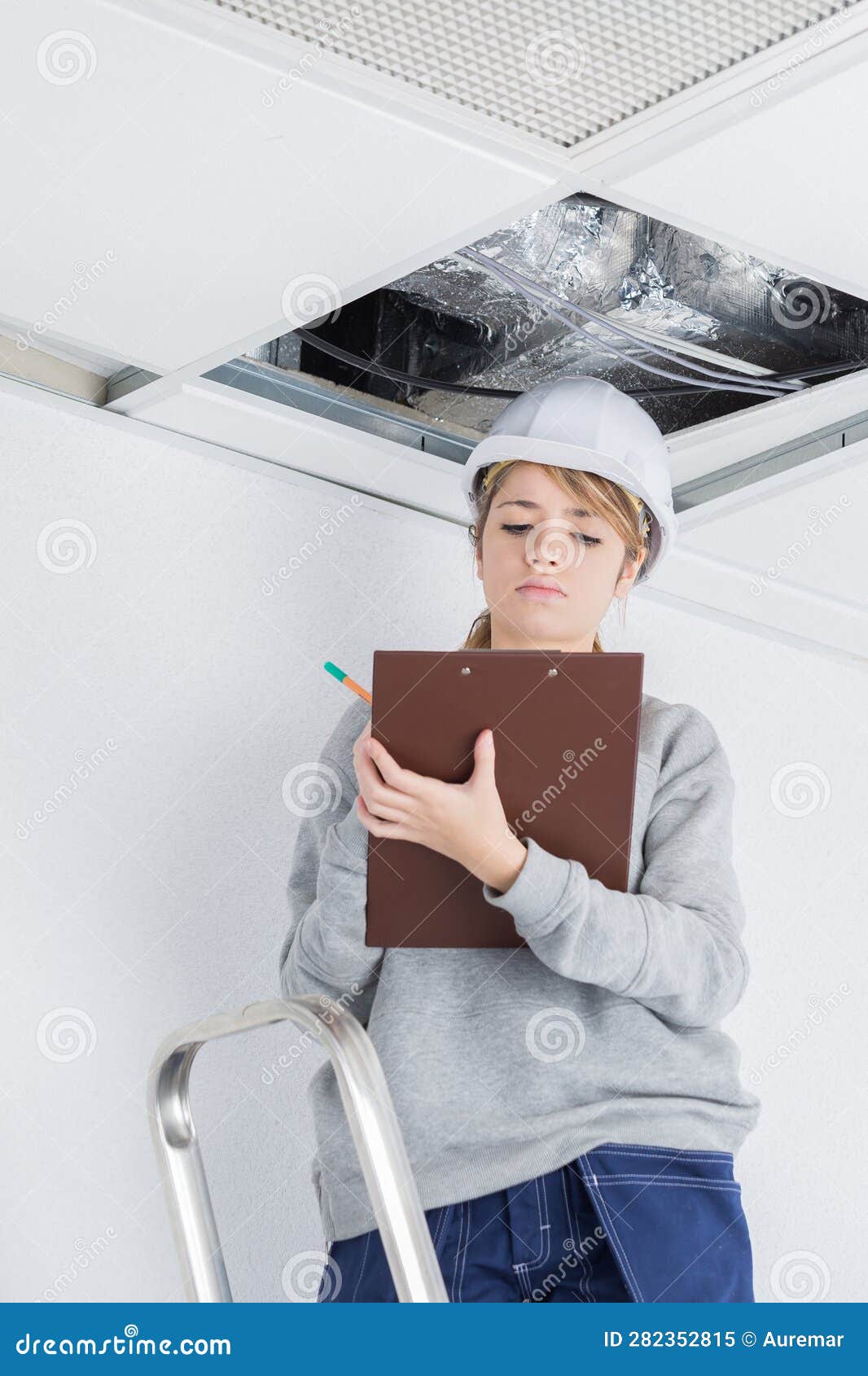 Portrait Female Building Inspector Stock Image - Image of employment ...