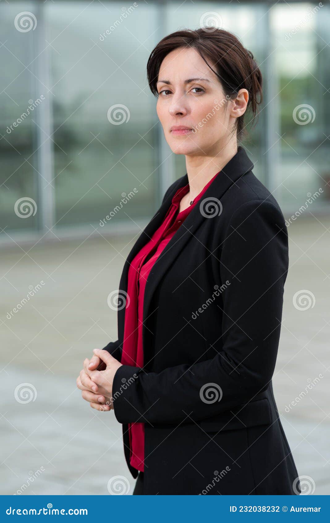 Portrait Female Chef Executive Posing Stock Photo - Image of corporate ...