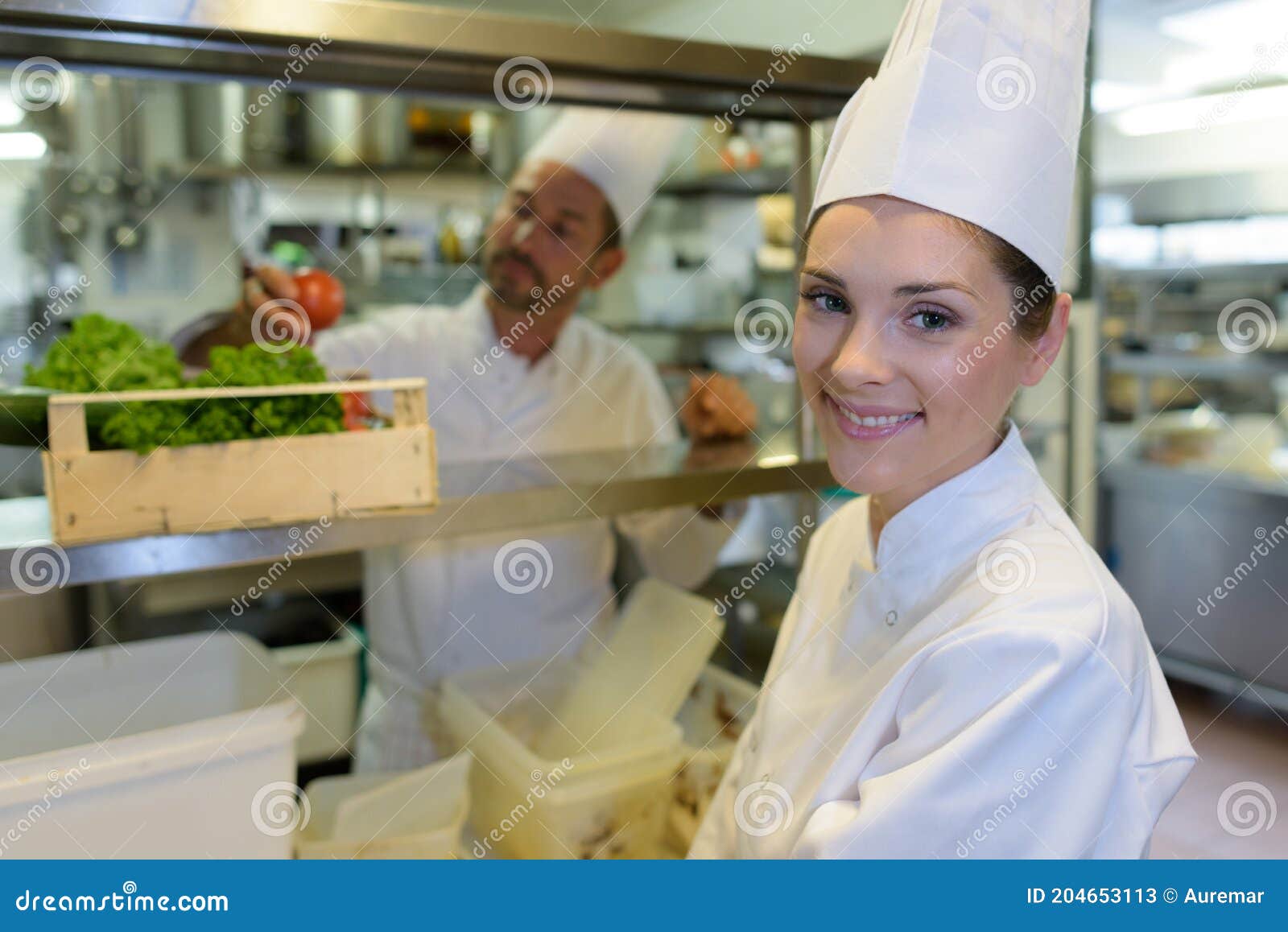 Portrait Female Chef Looking at Camera Stock Image - Image of healthy ...