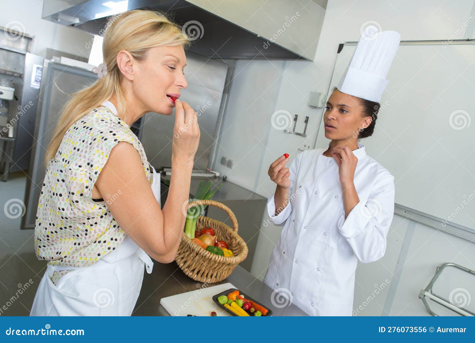 Portrait Female Chef Tasting Stock Photo - Image of interiors, closeup ...