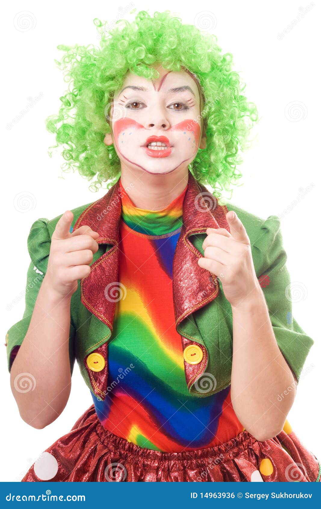 Portrait Of Female Clown Royalty Free Stock Image - Image: 14963936