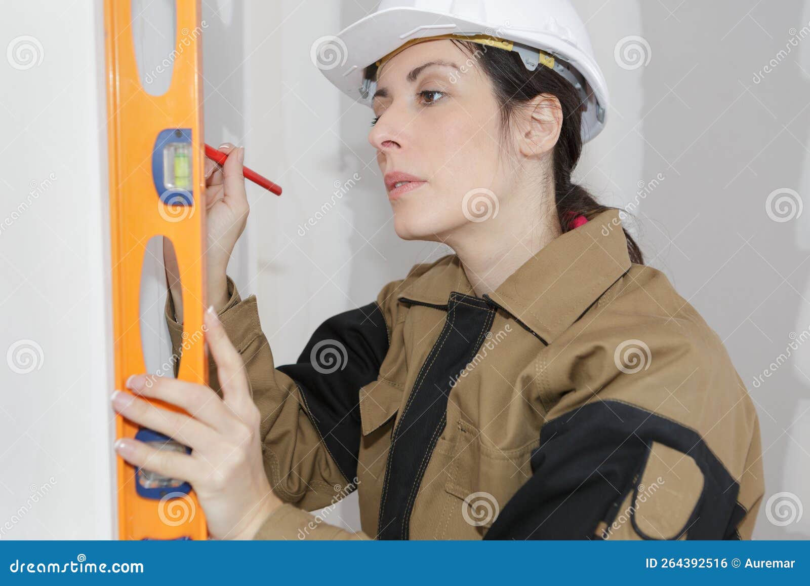 Portrait Female Construction Workers Stock Photo - Image of girl ...