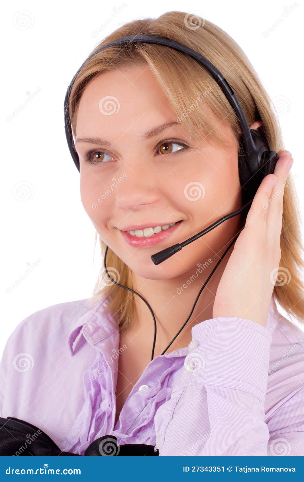 Portrait of a Female Customer Service Stock Image - Image of ...