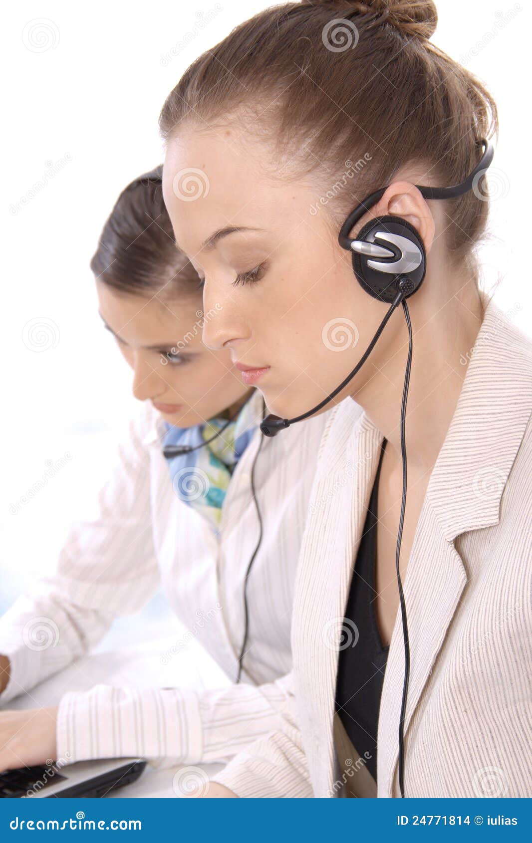 Portrait of Female Customer Service Representative Stock Photo - Image ...