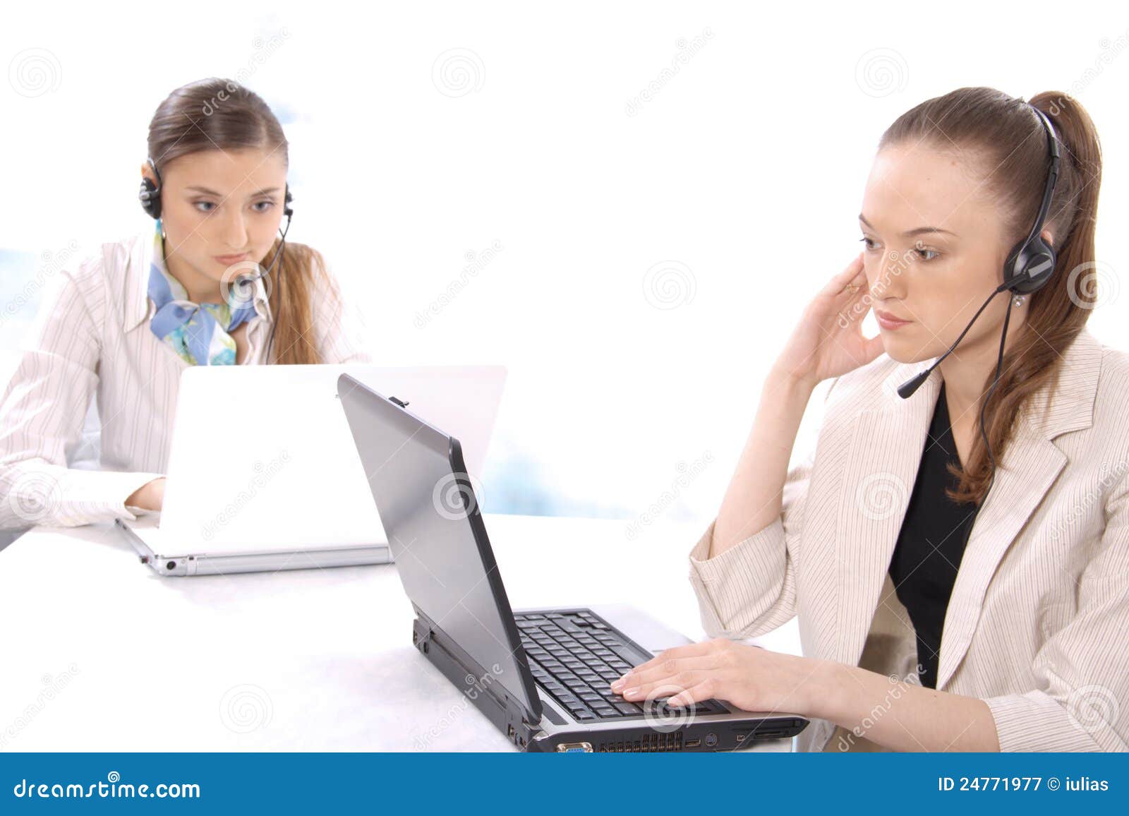 Portrait of Female Customer Service Representative Stock Image - Image ...