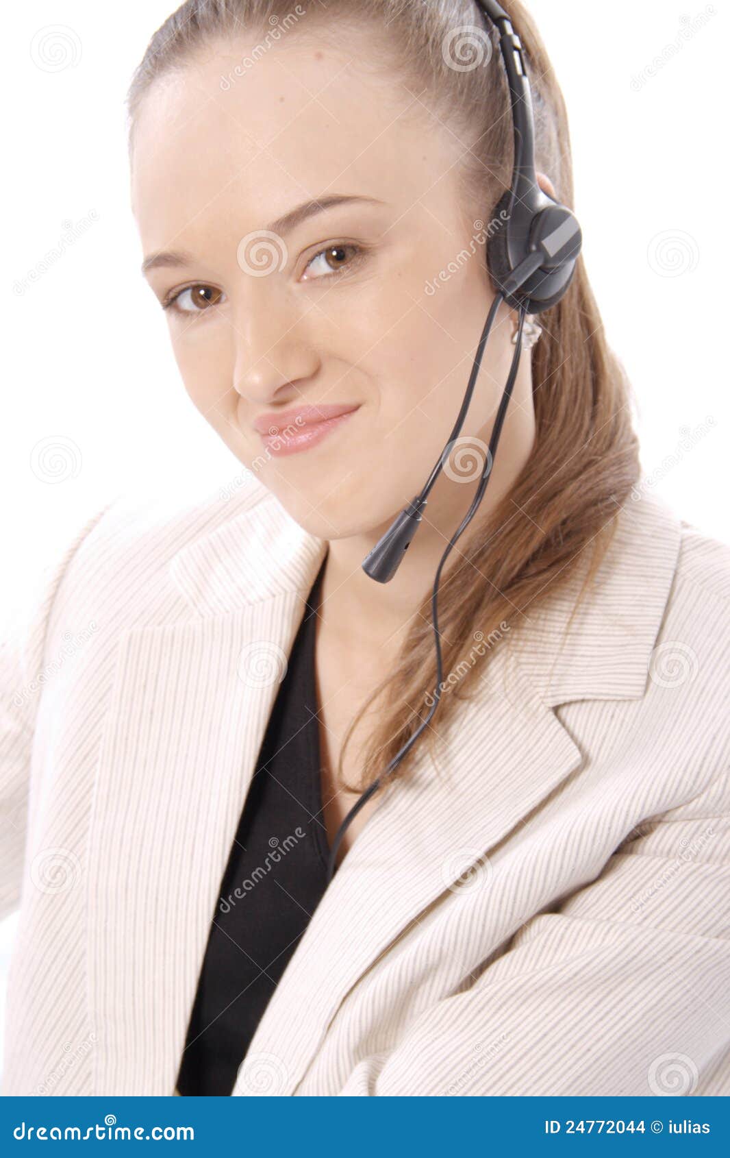 Portrait of Female Customer Service Representative Stock Photo - Image ...