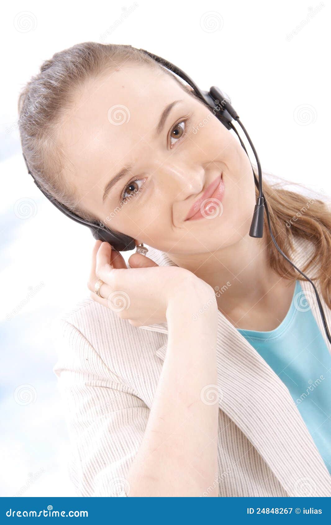 Portrait of Female Customer Service Representative Stock Image - Image ...