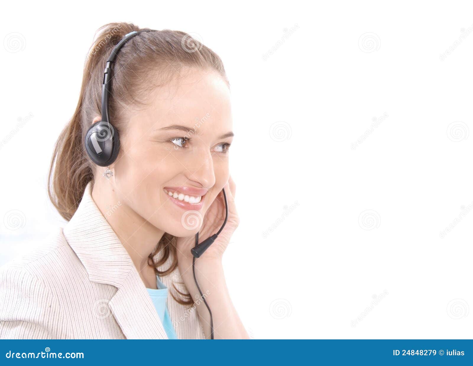 Portrait of Female Customer Service Representative Stock Image - Image ...