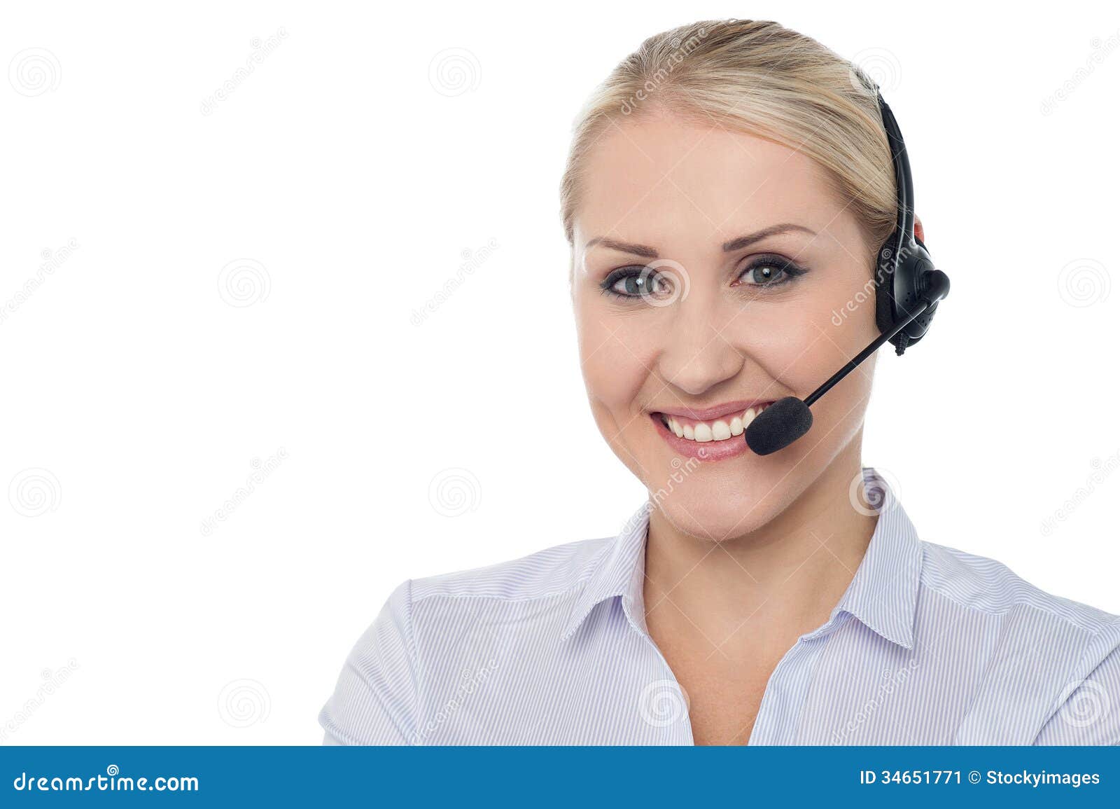 Portrait of Female Customer Support Executive Stock Image - Image of ...