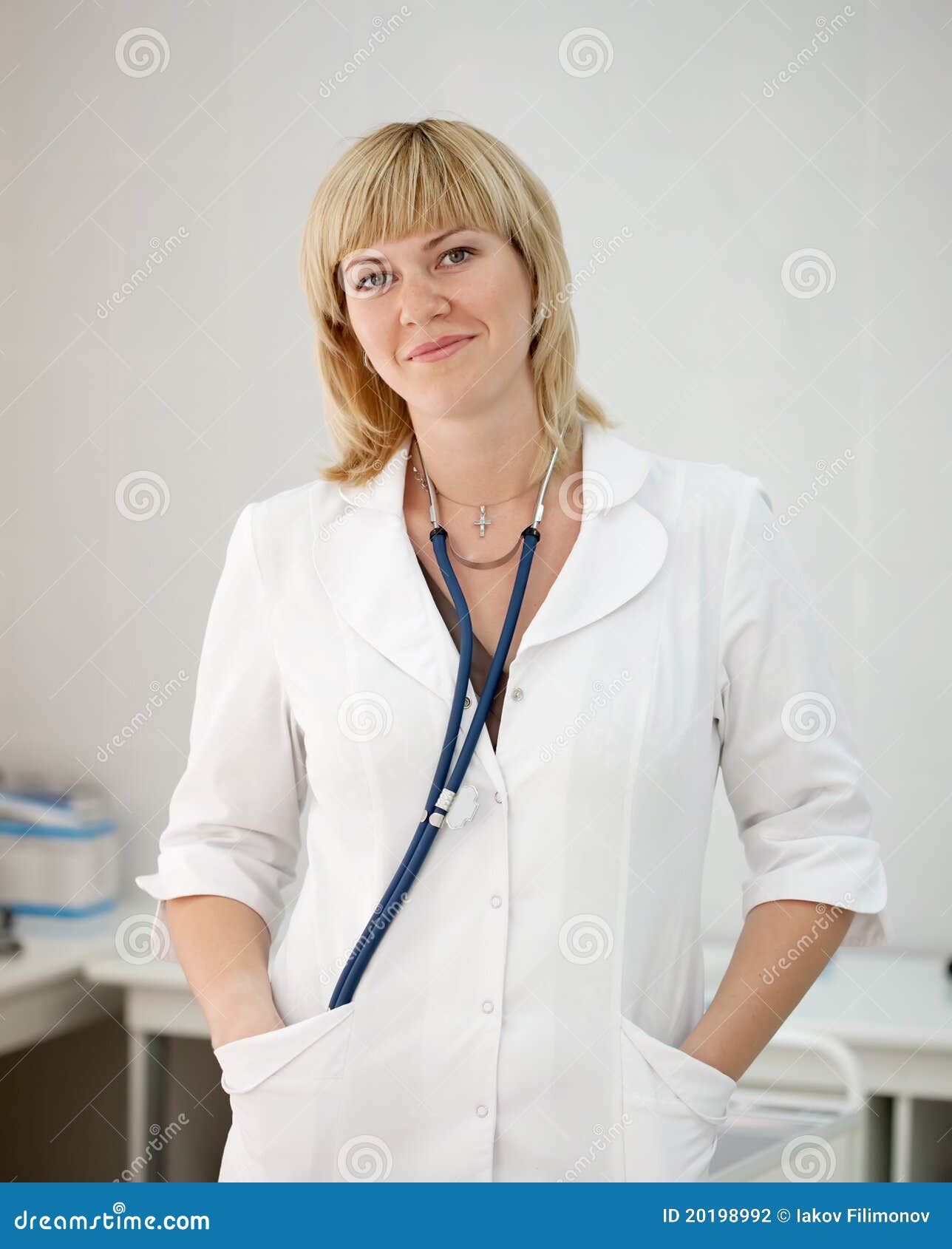 Portrait of female doctor stock photo. Image of smile - 20198992