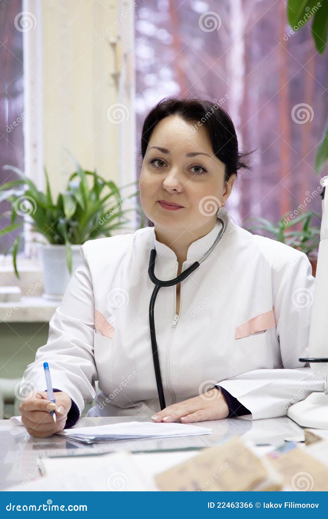Portrait of female doctor stock photo. Image of hospital - 22463366