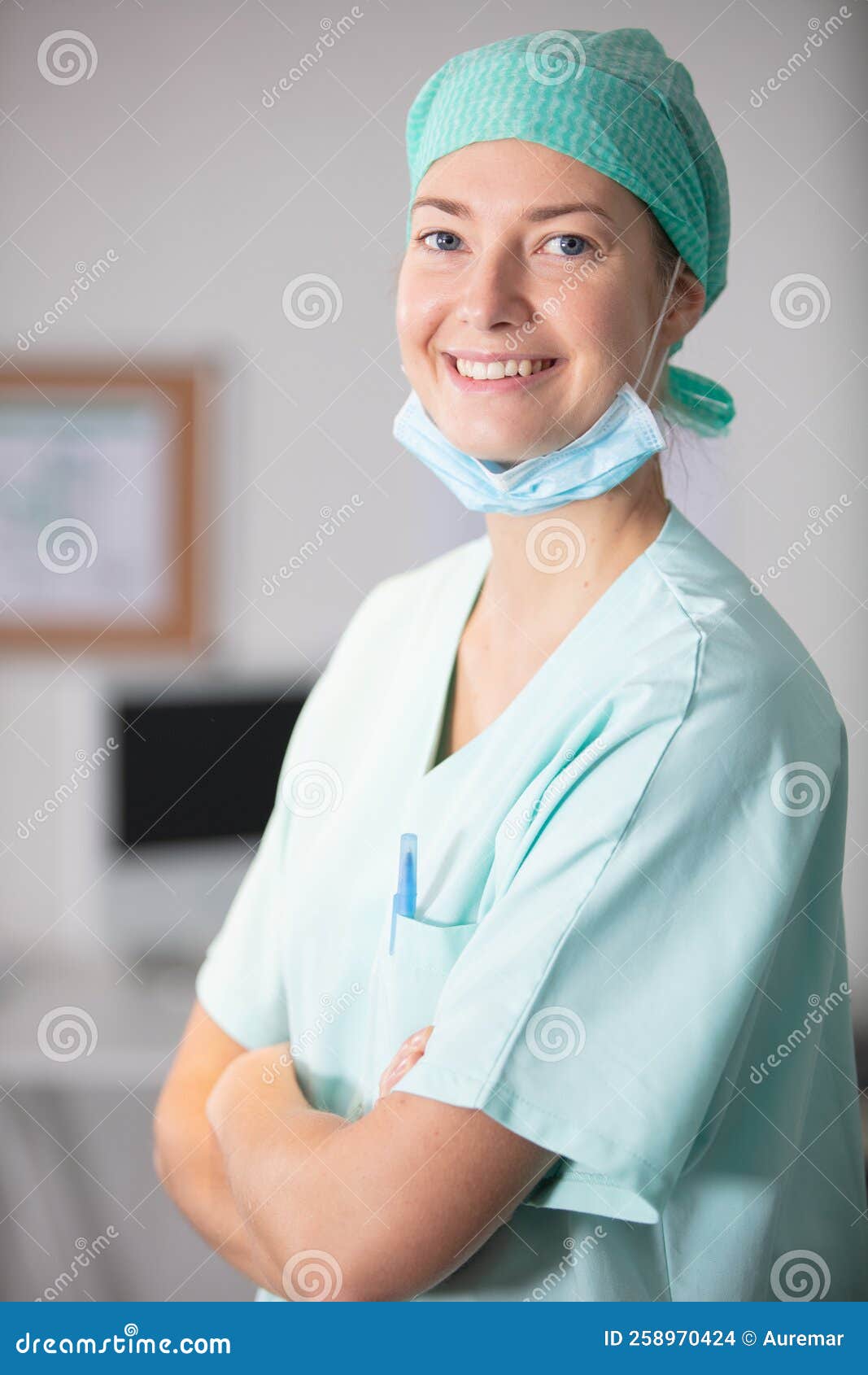 Portrait Female Doctor Surgeon Looking at Camera Stock Photo - Image of ...