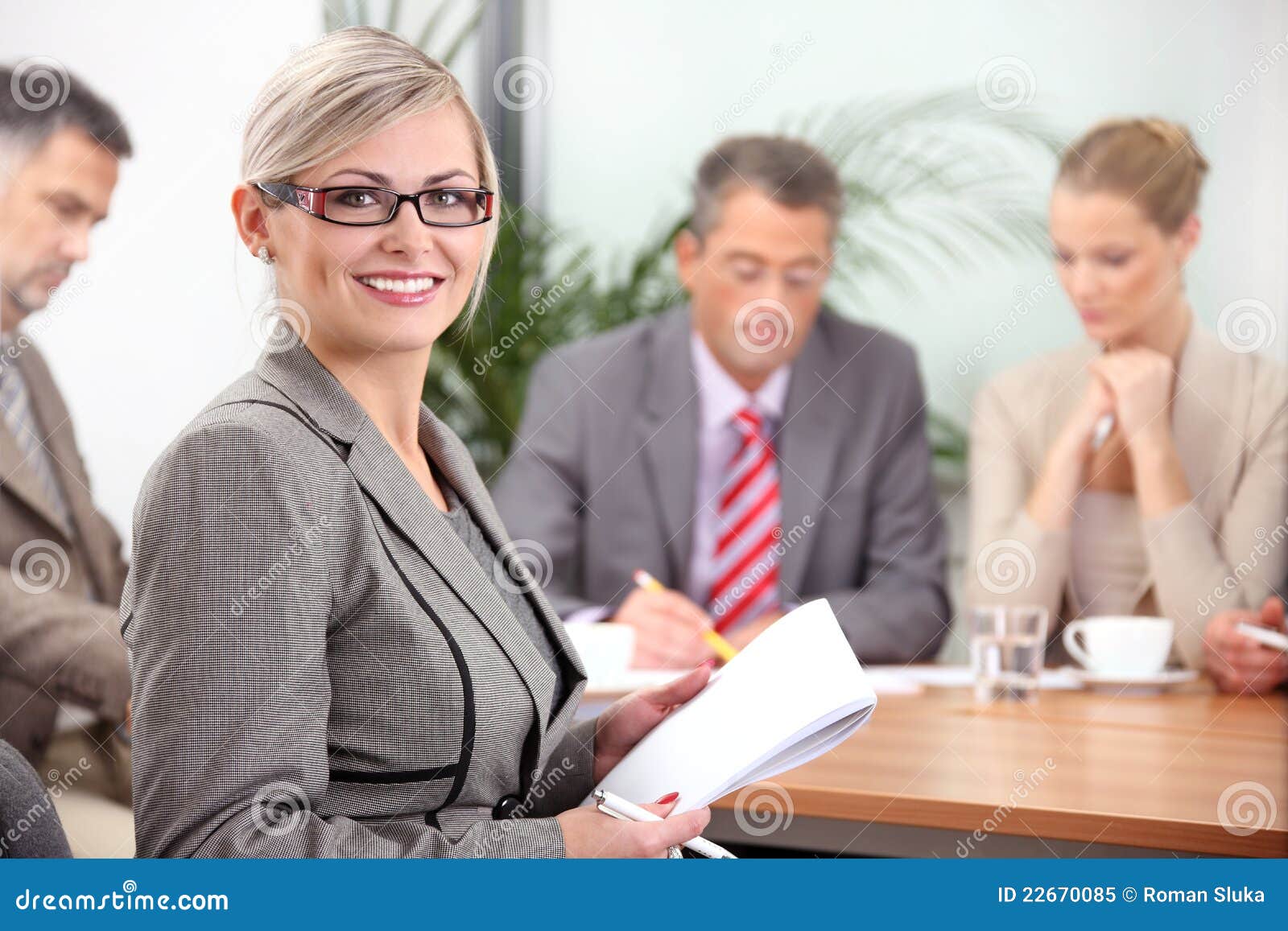 Portrait Of Female Executive Wearing Glasses Royalty-Free Stock Photo ...