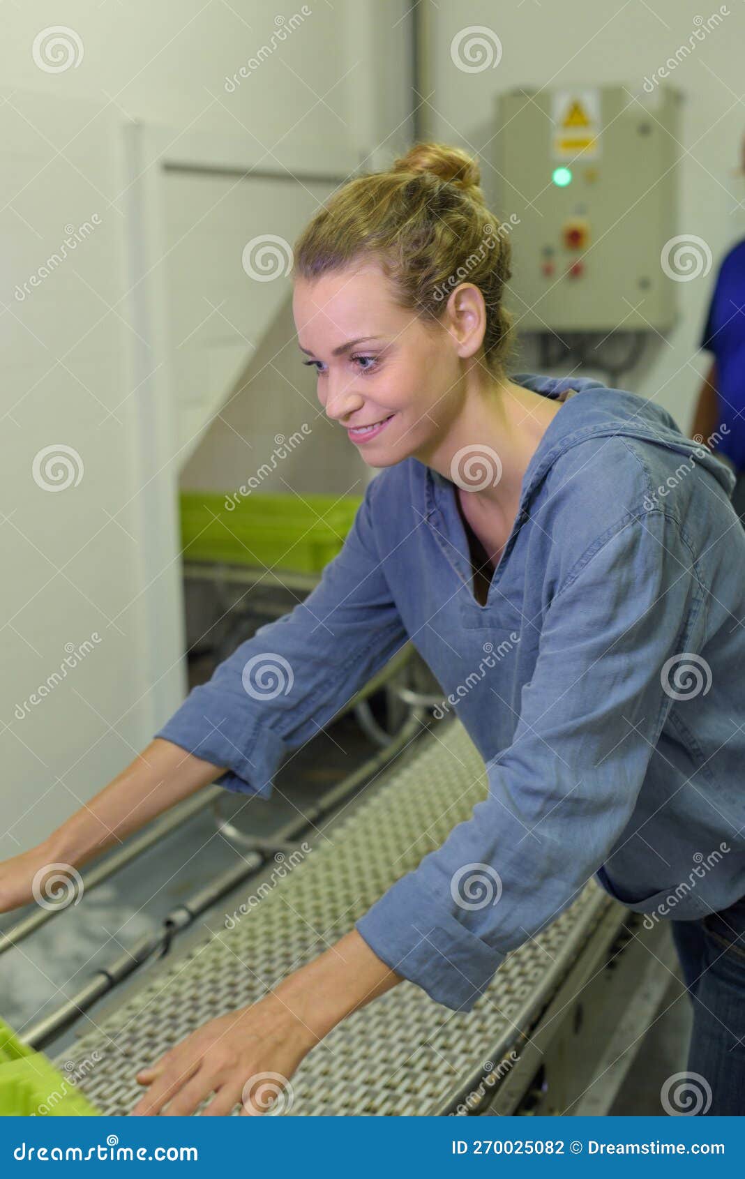 Portrait Female Factory Worker Stock Photo - Image of packaging ...