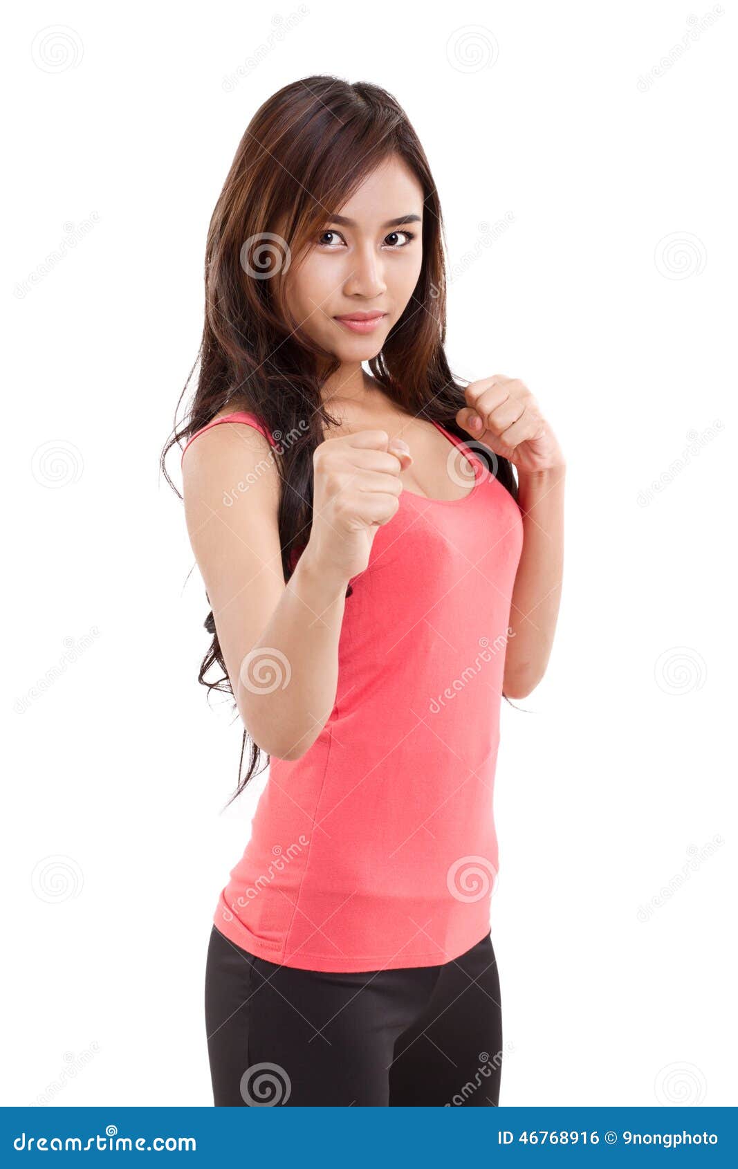 Portrait of Female Fighter, Boxer Stock Photo - Image of people, beauty ...