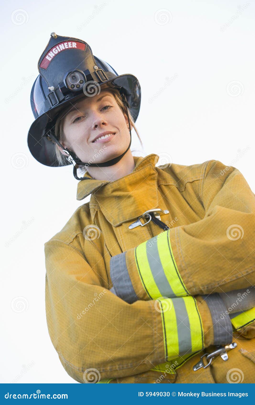 Portrait of a Female Firefighter Stock Photo - Image of portrait ...