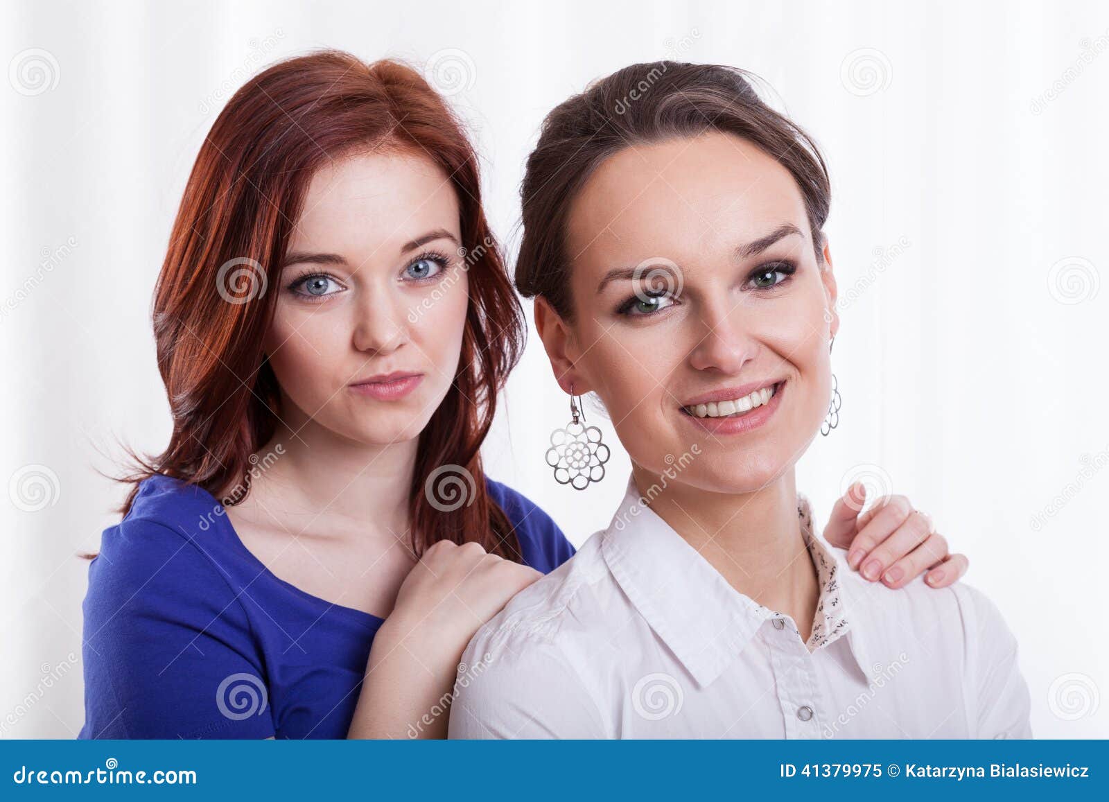 Portrait of a Female Friends Stock Image - Image of look, close: 41379975
