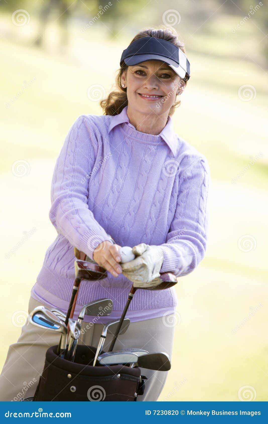 Portrait of a Female Golfer Stock Photo - Image of color, golf: 7230820