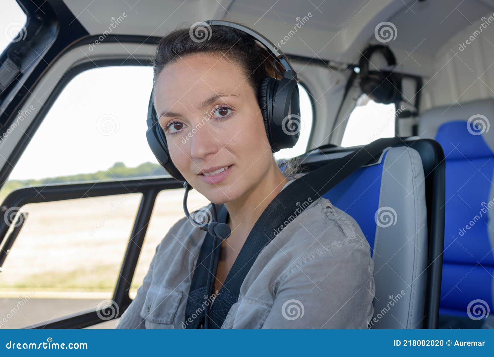 Portrait Of Helicopter Commercial Pilot In Uniform Royalty-Free Stock ...