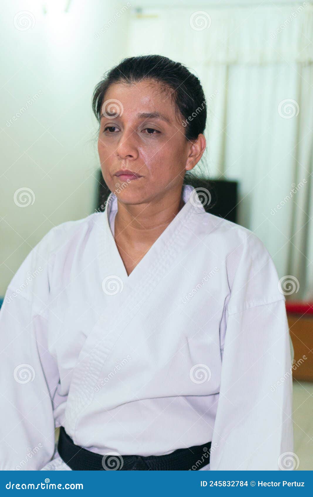 Portrait of Female Karate Trainer at Home Stock Photo - Image of female ...