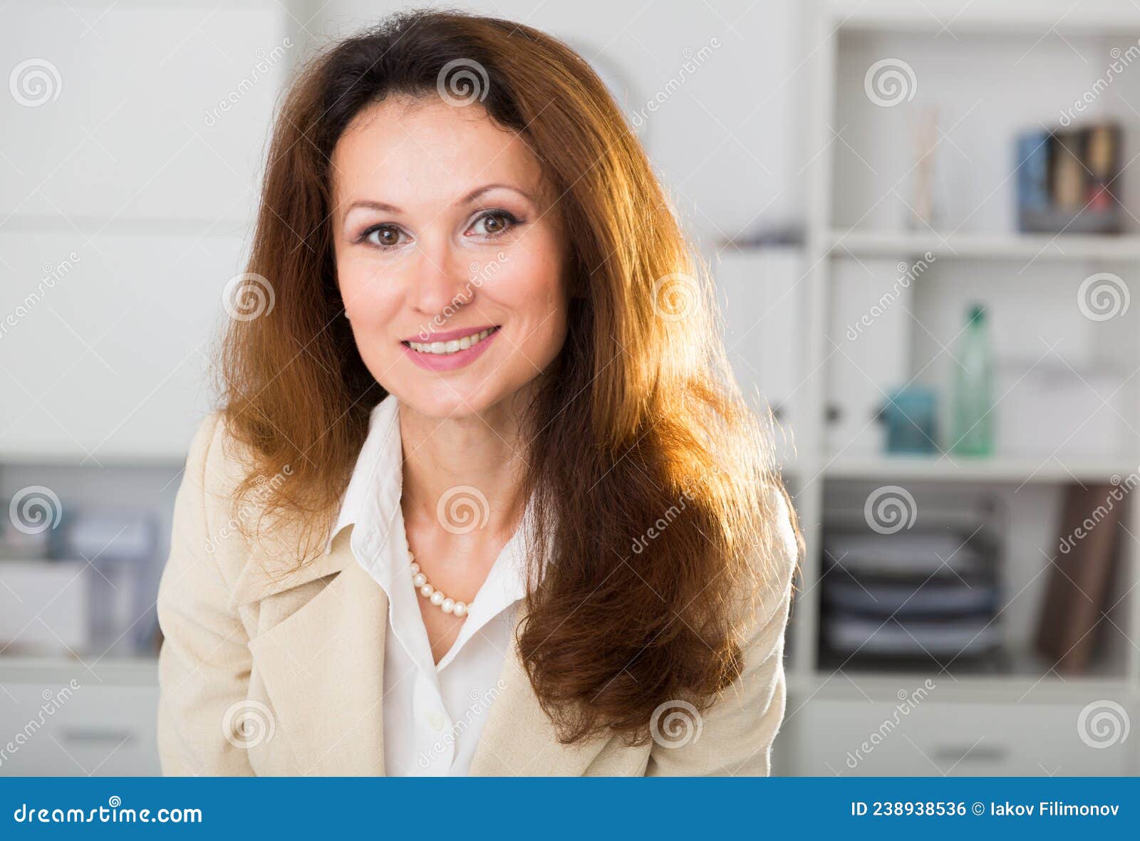 Portrait of Female Manager Which is Working Stock Photo - Image of girl ...