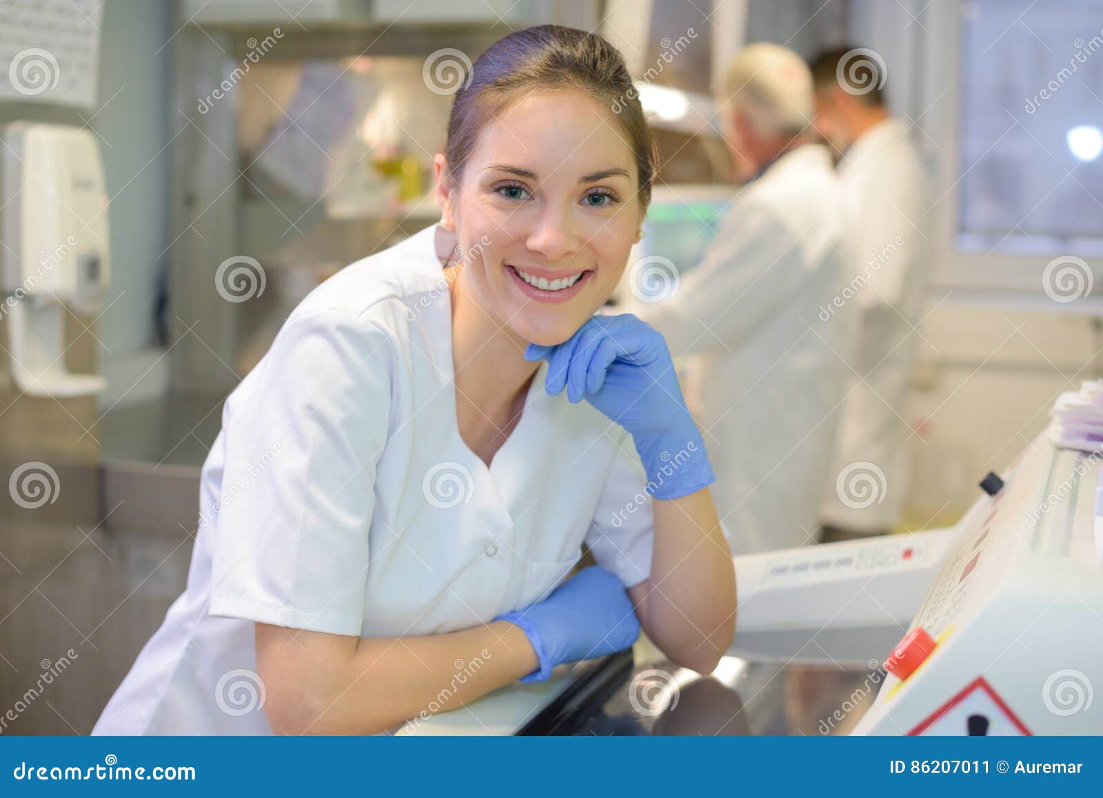 Portrait Female Medical Laboratory Worker Stock Image - Image of ...