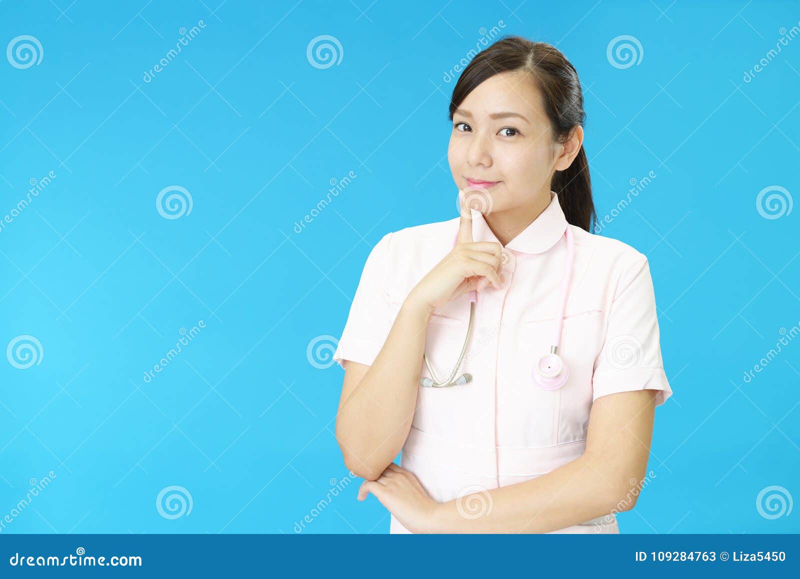 Smiling female nurse stock image. Image of enjoying - 109284763