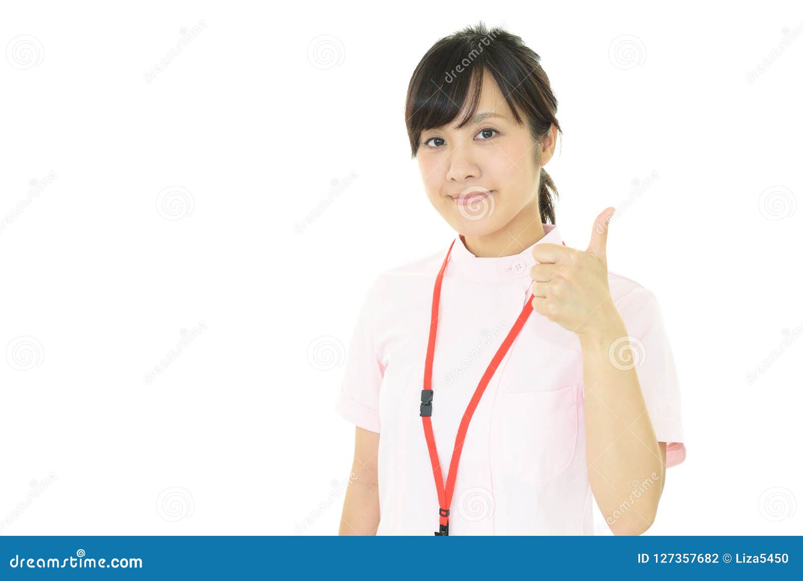 Smiling female nurse stock photo. Image of face, enjoying - 127357682