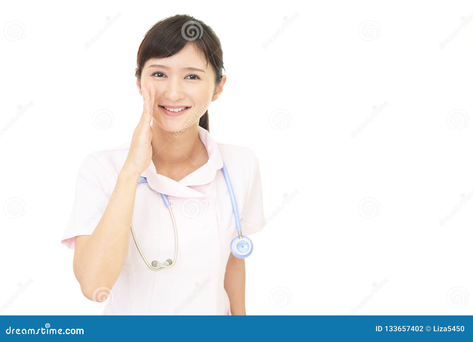 Smiling female nurse stock photo. Image of beautiful - 133657402