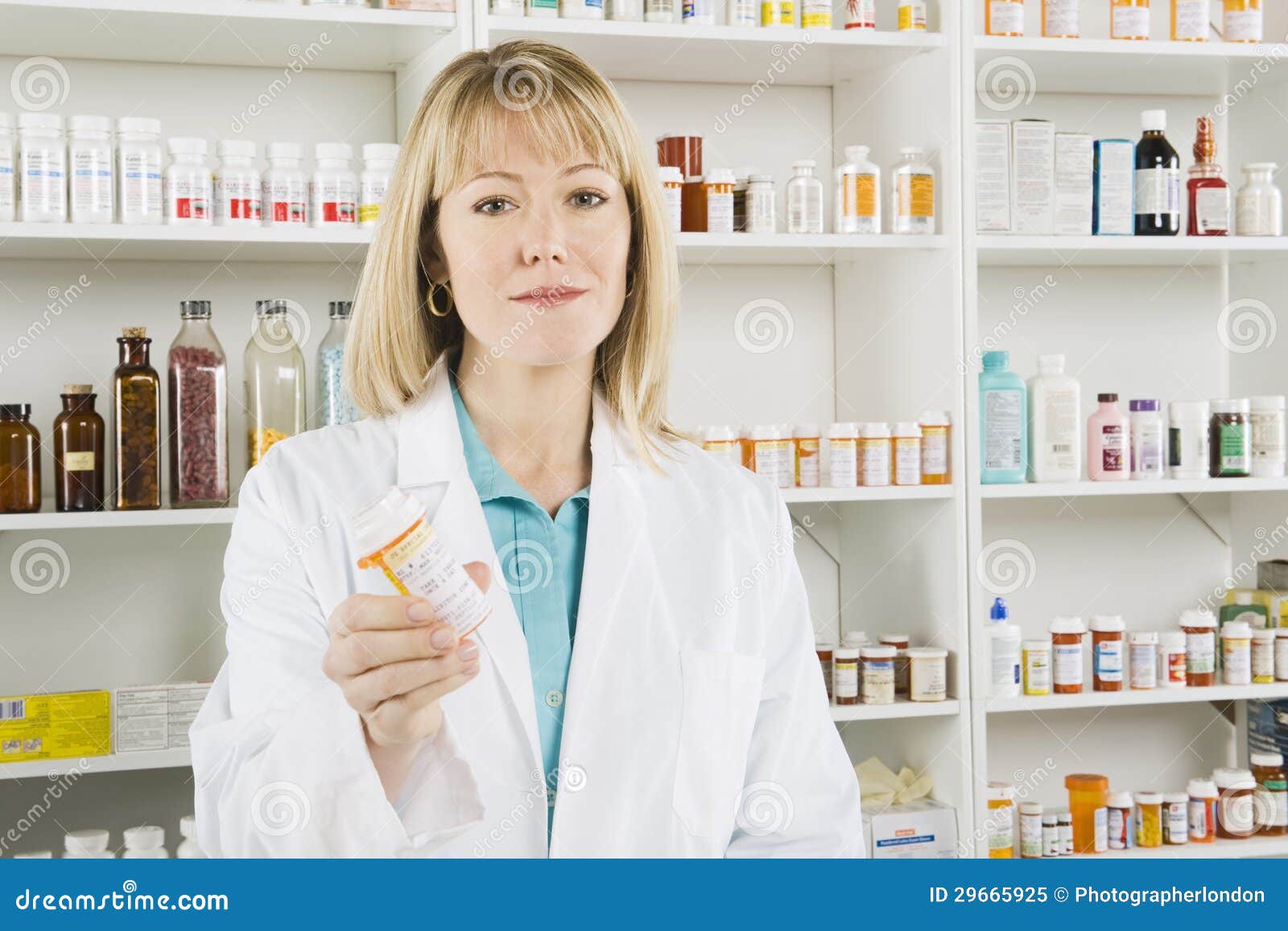 Portrait of Female Pharmacist Stock Image - Image of adult, hair: 29665925