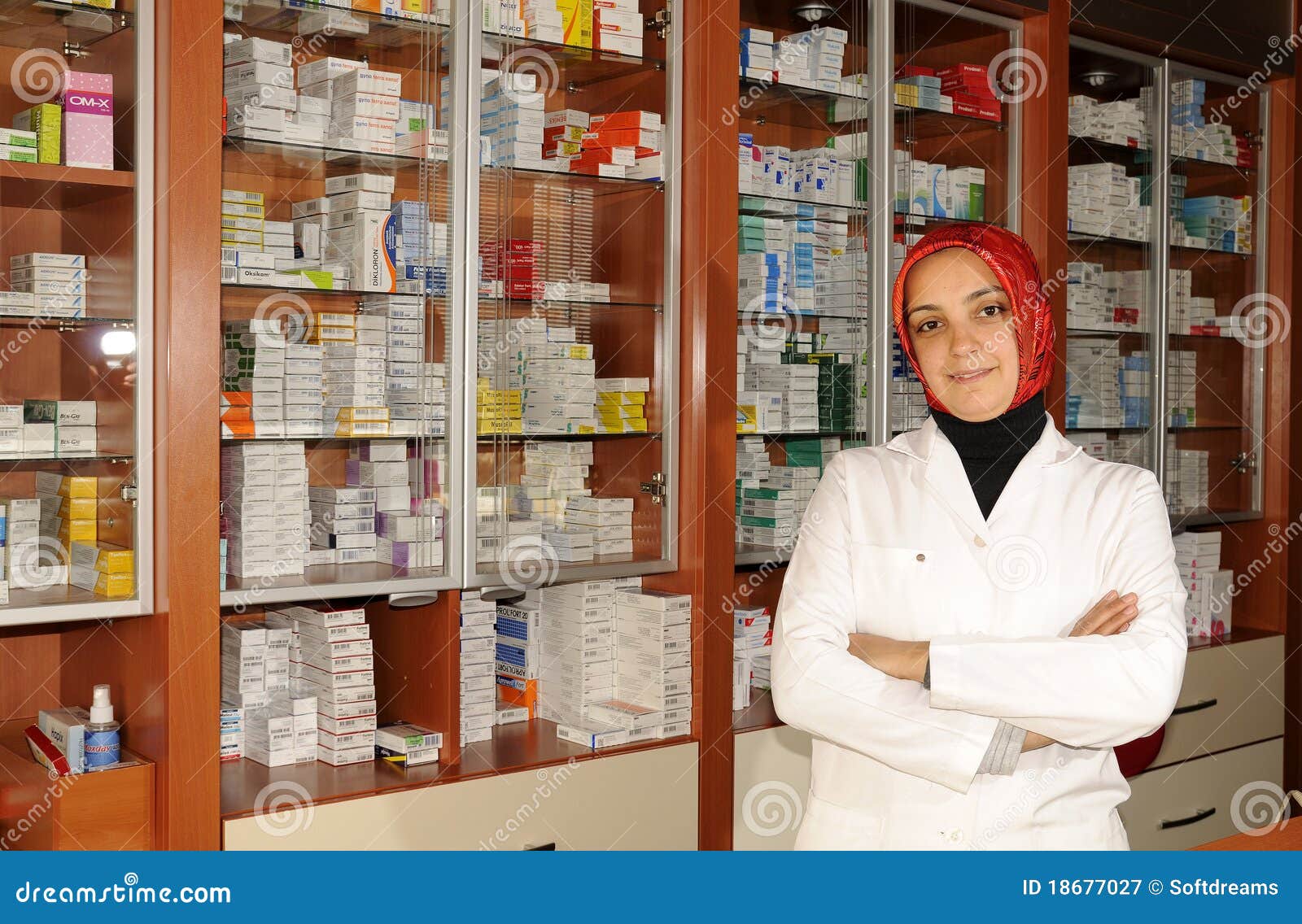 Portrait of a Female Pharmacist at Pharmacy Editorial Photography ...