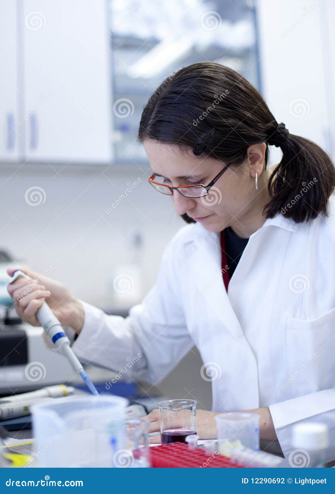 Portrait of a Female Researcher Stock Photo - Image of laboratory ...