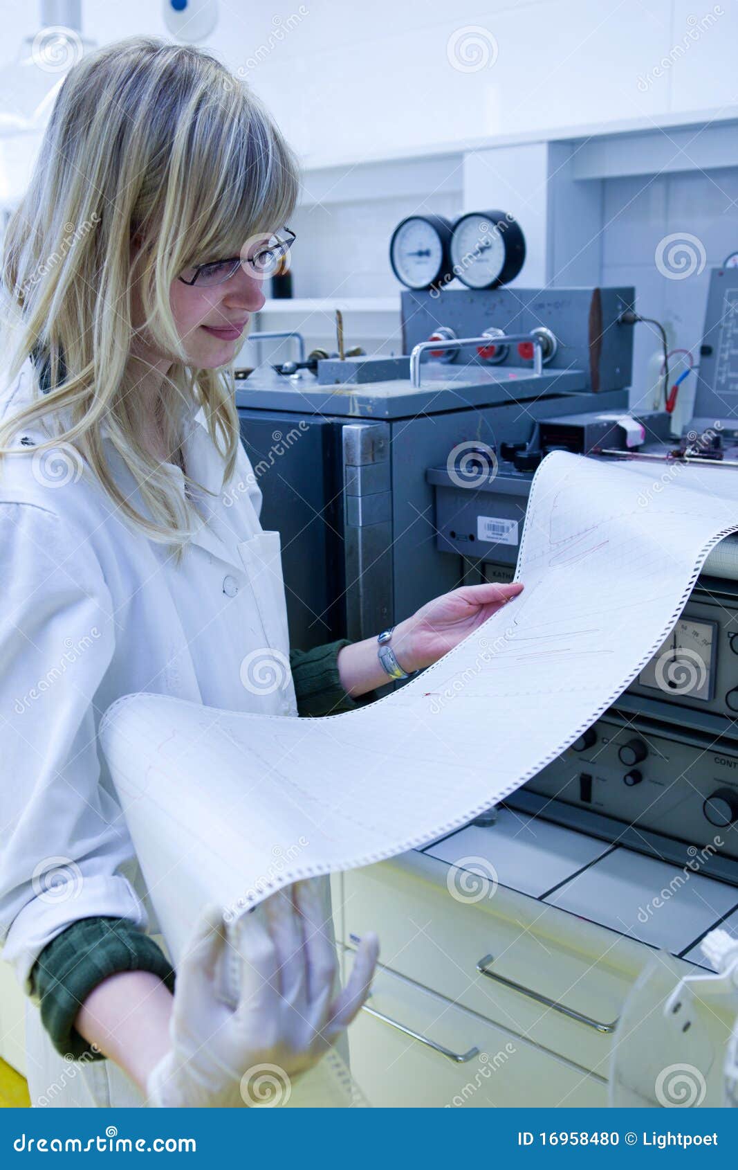 Portrait of a Female Researcher Stock Photo - Image of microscope ...