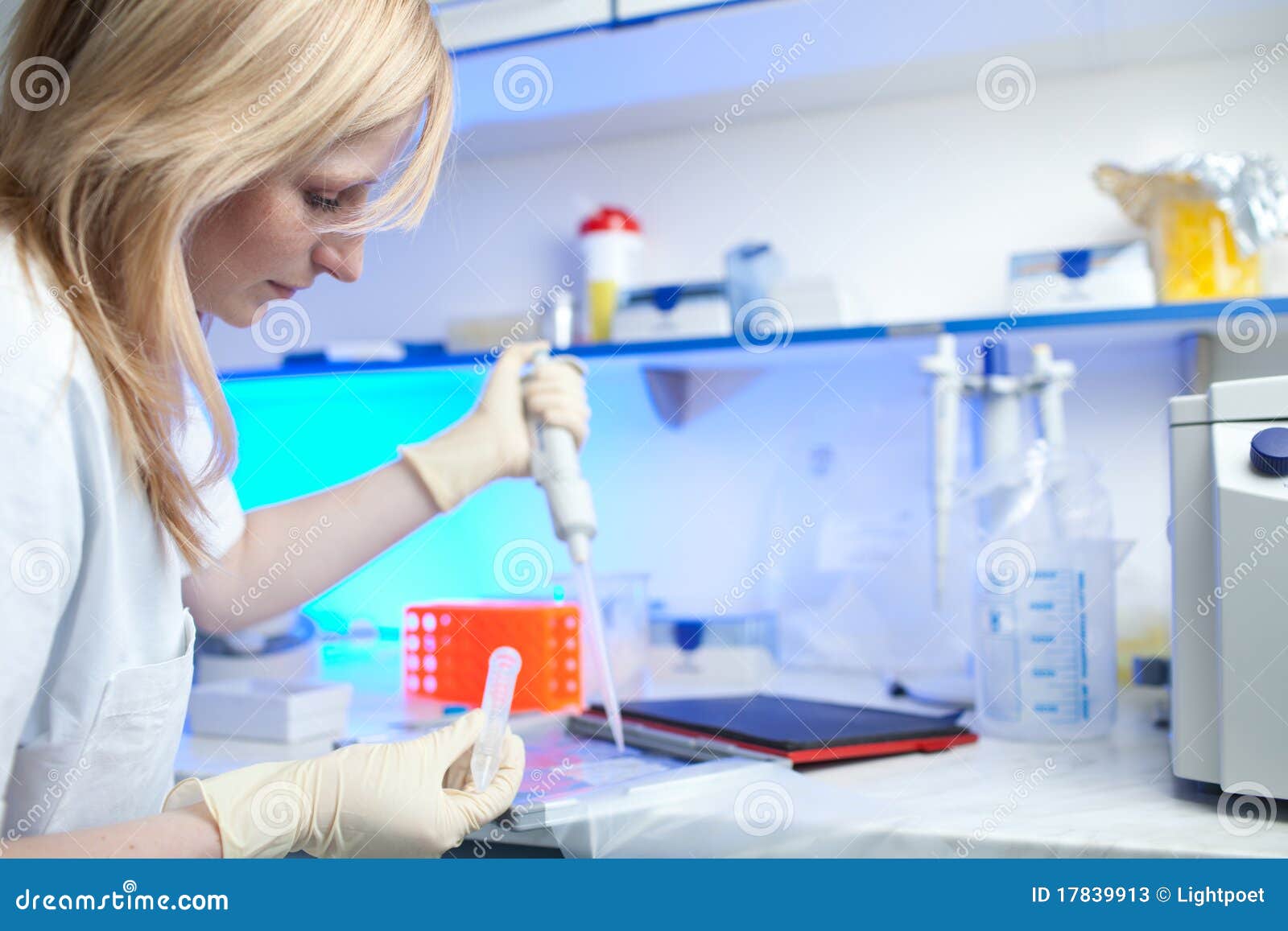 Portrait of a Female Researcher Stock Image - Image of female, person ...