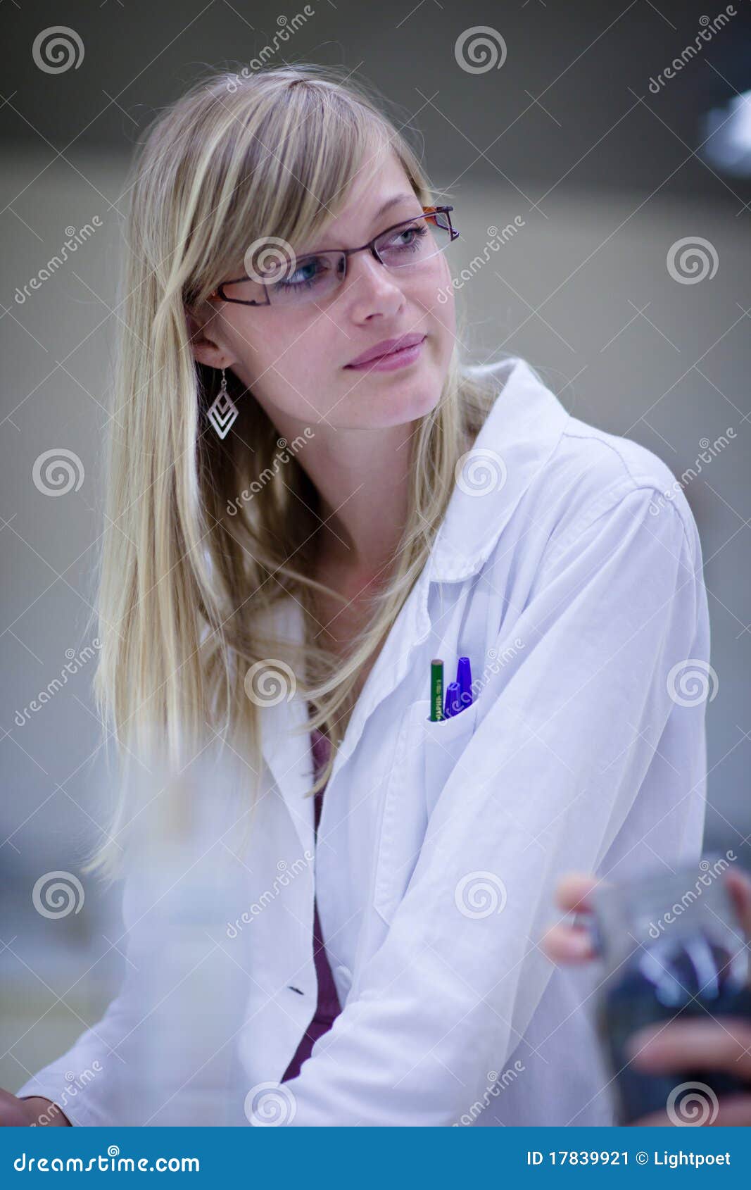 Portrait of a Female Researcher Stock Image - Image of face, caucasian ...