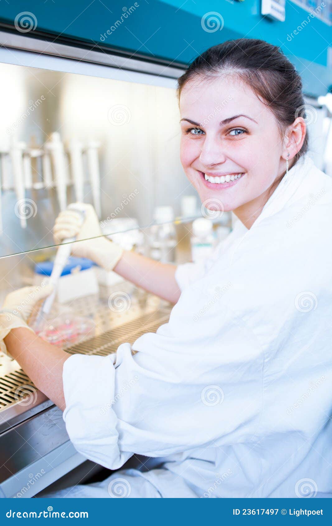 Portrait of a Female Researcher Stock Image - Image of beautiful ...
